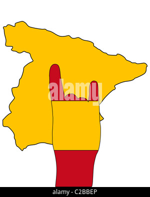 Spanish finger signal Stock Photo - Alamy