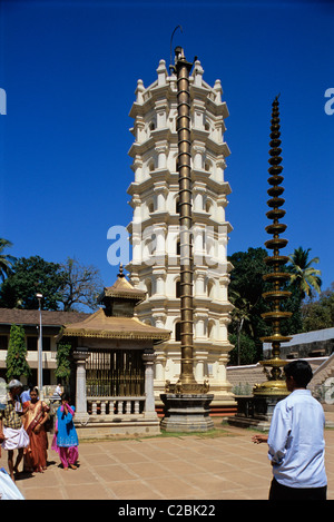 temple complex with lamp tower Ponda Goa India Stock Photo - Alamy