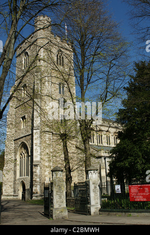 The Bishop's Park and All Saints Church, Fulham, London, UK Stock Photo ...