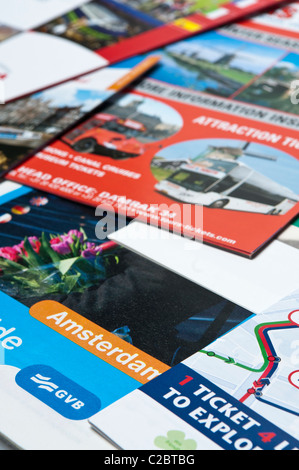 Selection of tourist brochures from Amsterdam, Holland, Netherlands ...