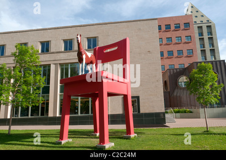 "The Yearling" sculpture by Donald Lipski, Denver, Colorado, USA Stock ...