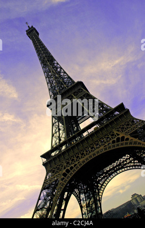 Eiffel tower, worm-eye view, France, Paris Stock Photo - Alamy