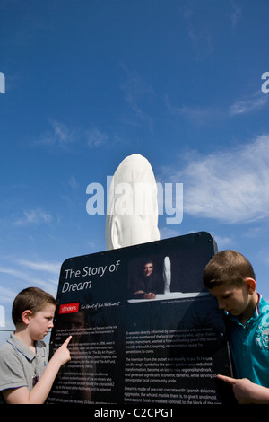 Jaume Plensa's sculpture "Dream" on the site of Sutton Manor Colliery ...