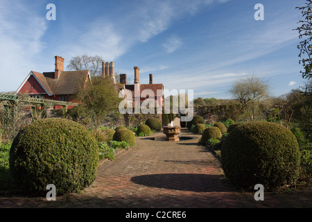 The Rose Garden in spring at Wyken Hall, Suffolk, England Stock Photo ...