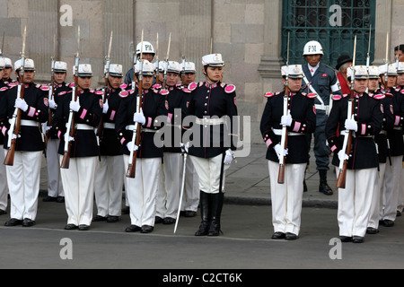 LINE OF AMERICAN SOLDIERS STANDING AT PARADE REST Stock Photo: 74288805 ...