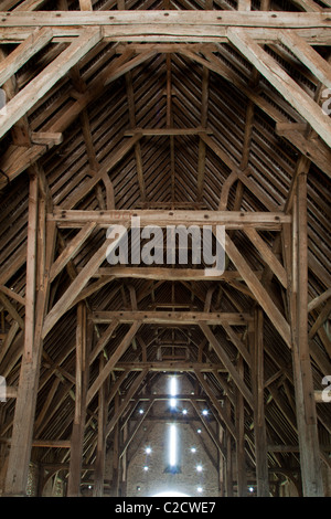 Roof of Great Coxwell 14th century medieval tithe or monastic grange ...