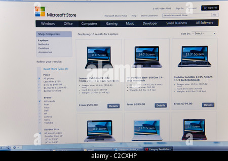 Microsoft Store website screenshot Stock Photo - Alamy