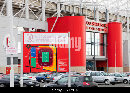 Middlesbrough Football Club's Riverside Stadium ,England,UK.Statue of ...