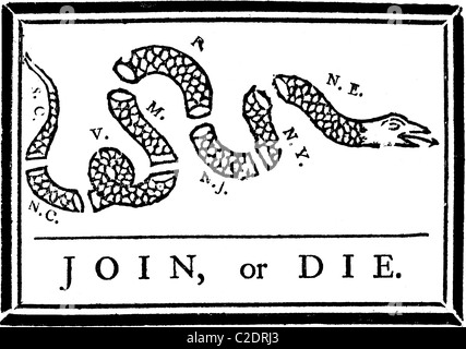 The American Revolution, Join or die, Benjamin Franklin's warning to ...