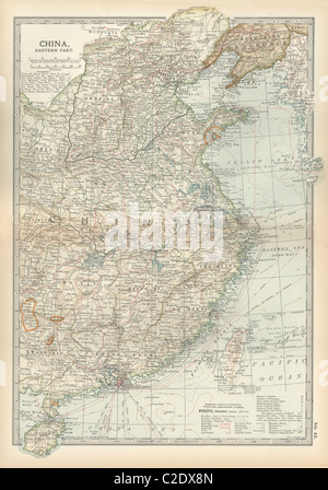 Map Of China 1900 Stock Photo - Alamy