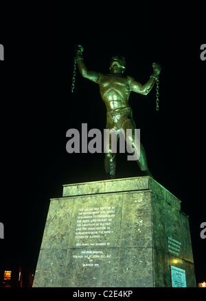 Historical slavery emancipation "Bussa Statue" by Barbadian sculptor ...