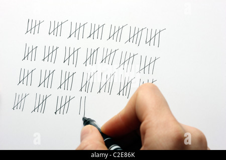 Tally clerk, counting things, check list Stock Photo - Alamy