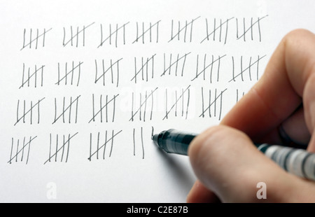 Tally clerk, counting things, check list Stock Photo - Alamy