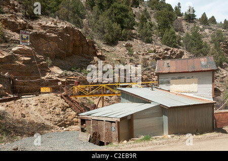 Colorado, Idaho Springs, Phoenix Gold Mine, miner leading underground ...