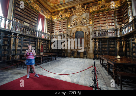 Coimbra University's 18th century baroque library Biblioteca Joanina in ...