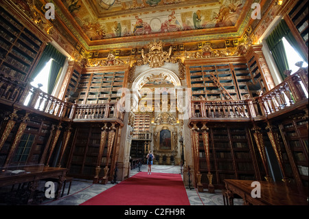 Coimbra University's 18th century baroque library Biblioteca Joanina in ...