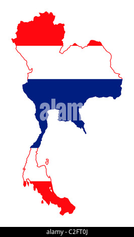 Isolated Thailand Flag Stock Photo - Alamy