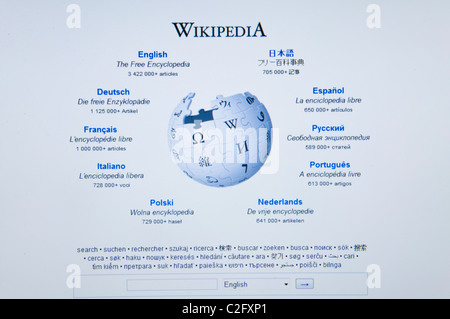 Wikipedia website online screenshot Stock Photo - Alamy