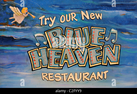 Key West, FL - Blue Heaven Restaurant Entrance Sign 729 Thomas Street ...