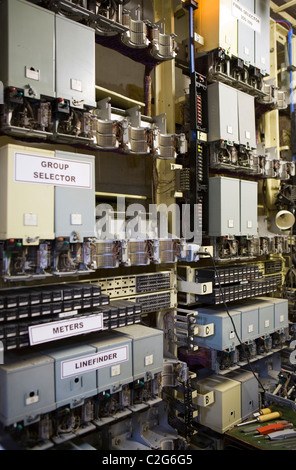 Old Type Telephone exchange, Line Testing equipment, telecomms Stock ...