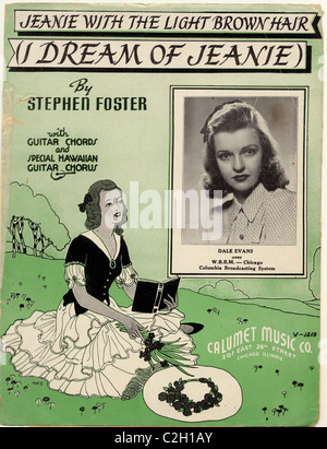 Jeanie With The Light Brown Hair, song by Stephen Foster, sheet music ...