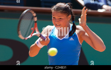 Dinara Safin, Russia, in action at the French Open Tennis Tournament at ...