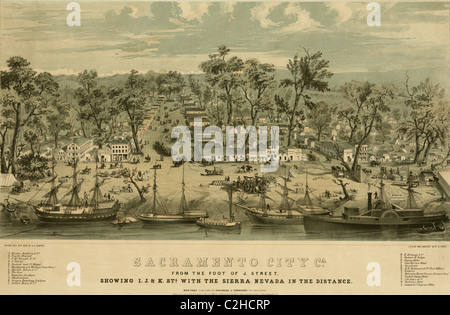 Sacramento City, California 1850 Stock Photo - Alamy