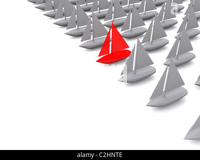 leadership ship. 3D Stock Photo - Alamy