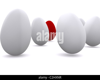 leadership of eggs. 3d Stock Photo - Alamy