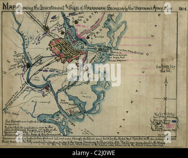 Siege of Savannah, Georgia by General Sherman's army Stock Photo - Alamy