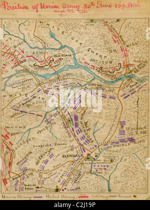 battle of Glendale and White Oak Swamp, Virginia, also known as Frazier ...