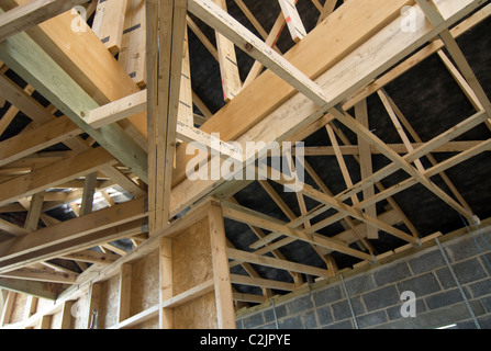 Stud wall timber construction Stock Photo - Alamy
