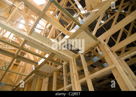 Stud wall timber construction Stock Photo - Alamy