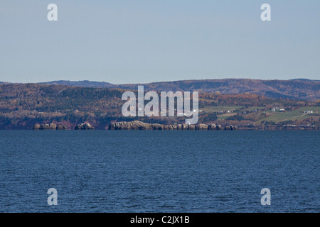 Gaspe Peninsula rural scenes in autumn, Quebec, as seen from north ...