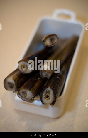 British Razor Clams prepared for eating Stock Photo - Alamy