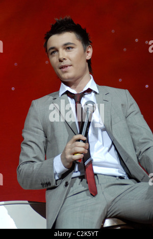 X Factor finalist, Leon Jackson performing at the 'X Factor Live' tour ...