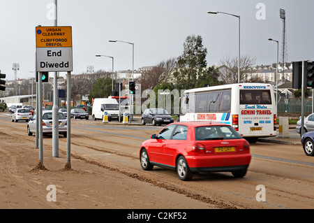 Mess after a storm, Swansea Bay, Swansea, Wales Stock Photo - Alamy