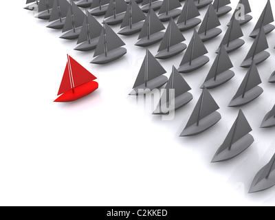 leadership ship. 3D Stock Photo - Alamy