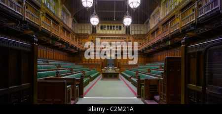 British House of Commons chamber at the Palace of Westminster, prior to ...