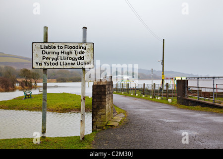 High Tide at Crofty, Gower, Wales Stock Photo - Alamy
