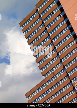 Victoria Centre. A 1970s high rise block of flats standing high above ...