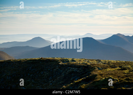Views of the Nephin Beg Mountain range from the looped walk at the ...