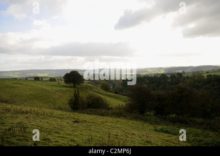 View across Lathkill Dale from Over Haddon - Peak District Stock Photo ...