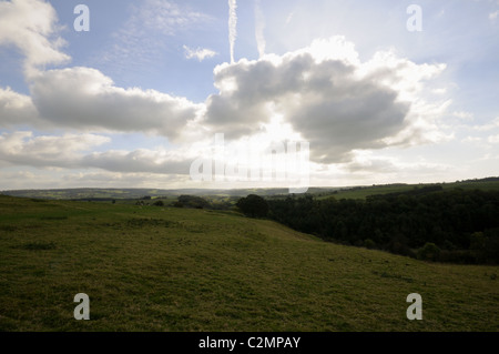 View across Lathkill Dale from Over Haddon - Peak District Stock Photo ...