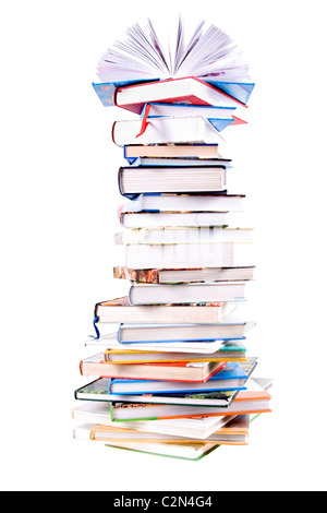 Colorful books isolated on white Stock Photo - Alamy