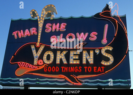 "Thar She Blows" Yokens Sign, in Portsmouth, New Hampshire Stock Photo ...