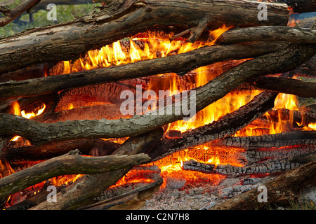 Campfire, Central Otago, South Island, New Zealand Stock Photo - Alamy