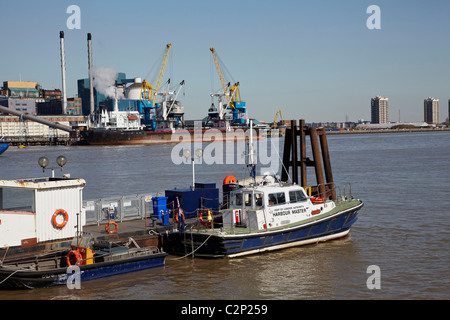 Port of London Harbour Master launch "Benfleet" on River Thames, London ...