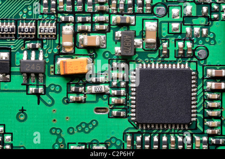 Printed circuit board macro Stock Photo - Alamy