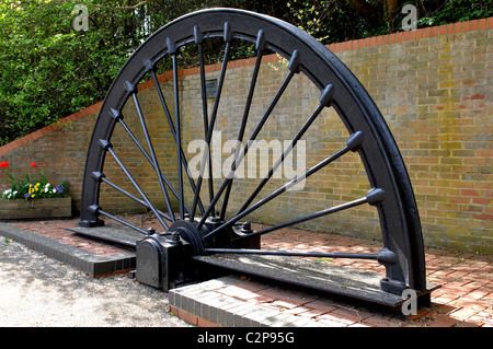 Old winding wheel memorial to the coal mining heritage of the Somerset ...